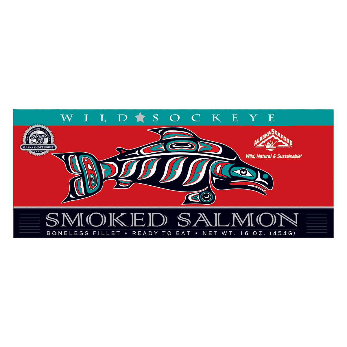 16 oz Smoked Sockeye Salmon Fillet in Red Gift Box – World Wide Gourmet ...